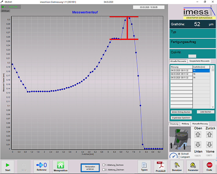 Schnittgratmessung - imess S28
